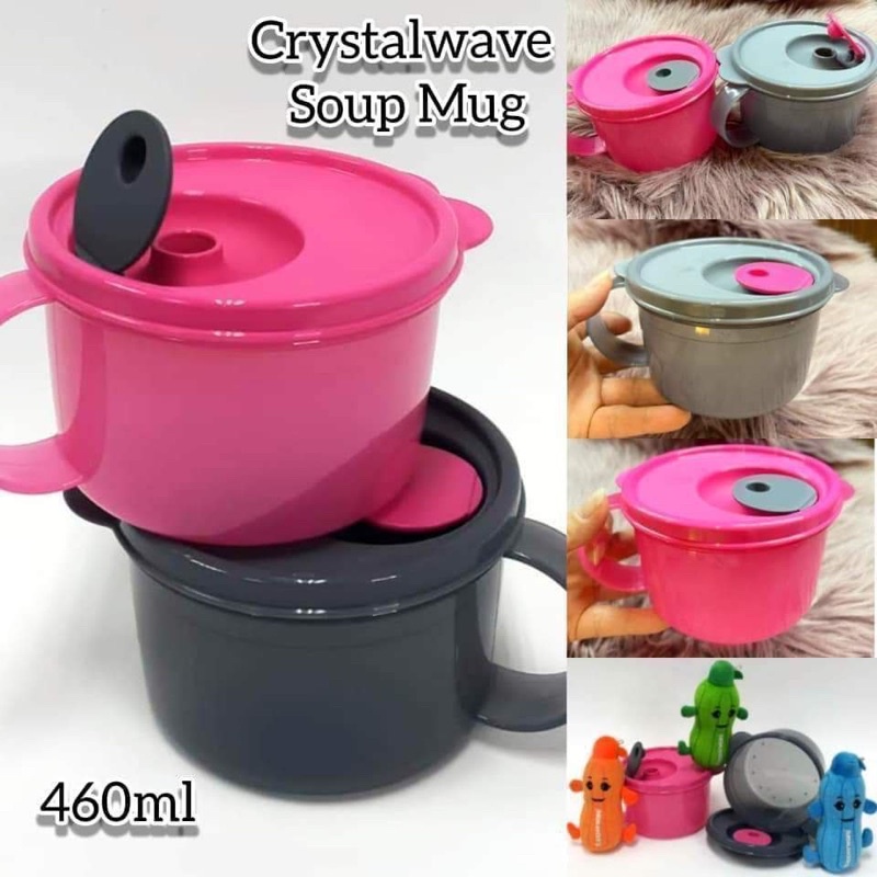 Tupperware Crystalwave Soup Mug 400ml (2pcs) | Shopee Malaysia