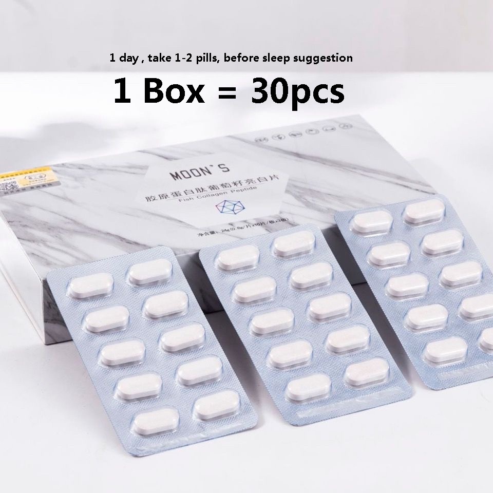 Moon's Fish Collagen Peptide Candy Pills For Skin Whitening Beauty ...