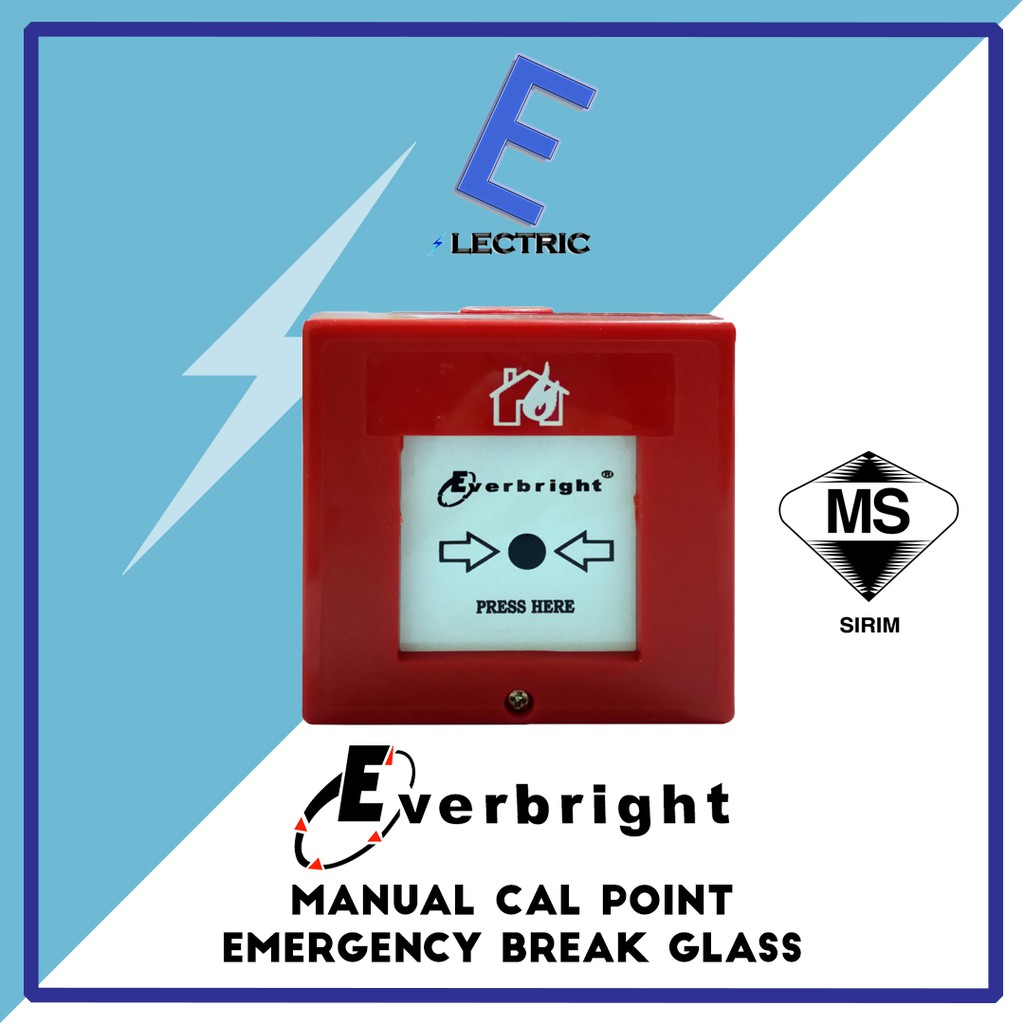 Everbright Manual Call Point - Emergency Break Glass | Shopee Malaysia