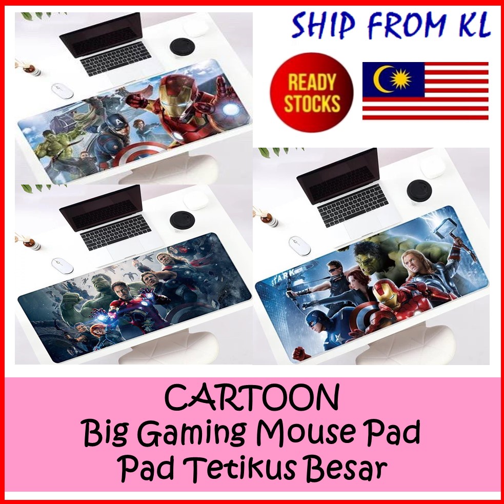 🔥ReadyStockIn🇲🇾🔥Avenger Marvel / iRon Man Gaming Mat Non-slip Anti Fray ...