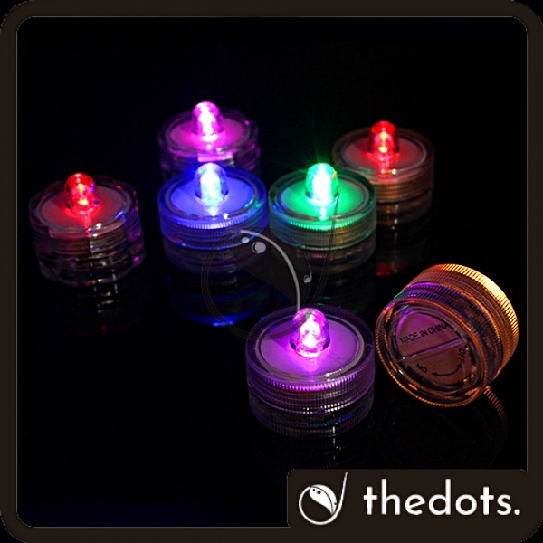 Colorful LED Round Mini Light Luminous Waterproof Flashing Decor Flash ...