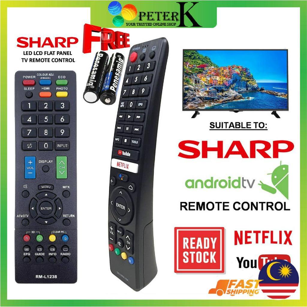 SHARP TV LED/LCD RM-L1238 Remote Control with box/ Sharp Youtube ...