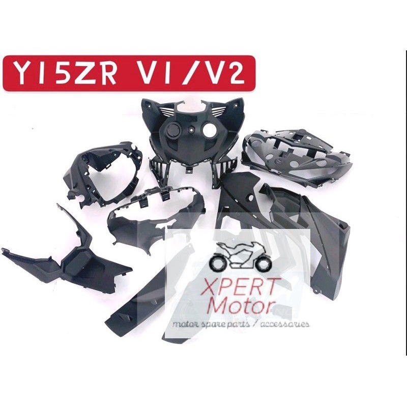 Y15ZR V1 V2 Cover Sets Inner Black Matt Cover Complete Original HLY | Shopee Malaysia