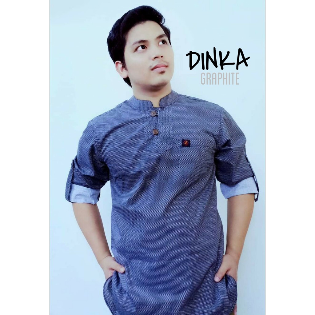 KURTA MODEN DINKA - GRAPHITE | Shopee Malaysia