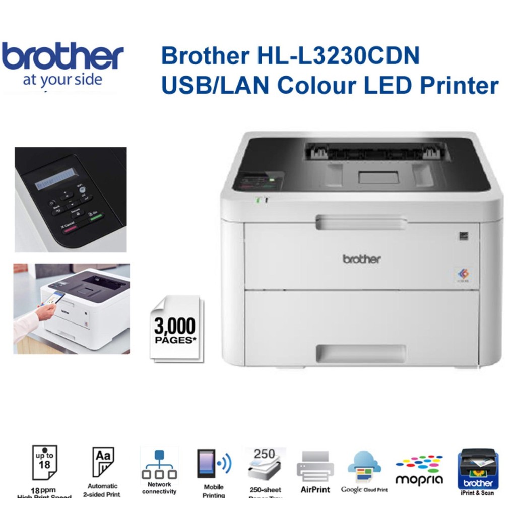 Brother HL-L3240CDW L3240CDW HL-L3230CDN Duplex Colour LED L3230CDN Printer COLOR LASER PRINTER ...