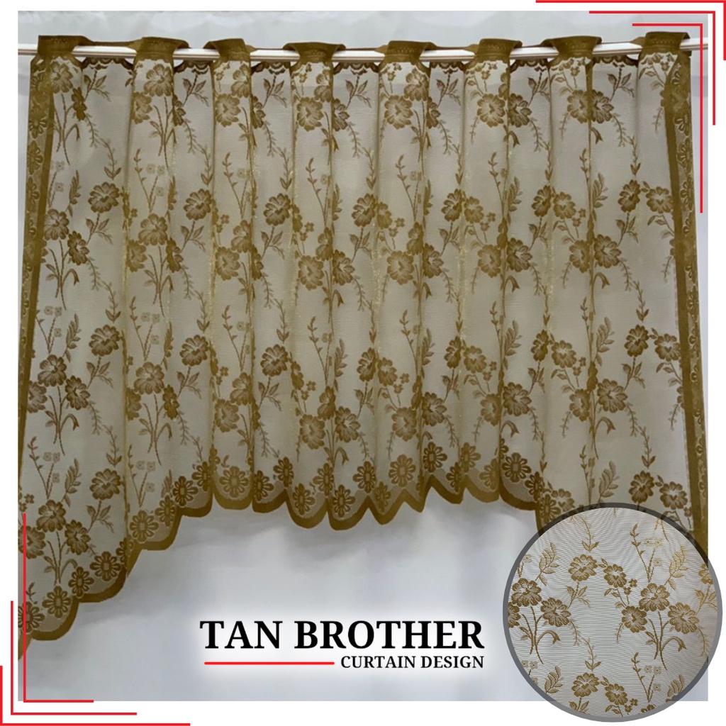 Ready Stock Skirting Curtain/Anak Langsir Tingkap (W)62" x (H)29 ...