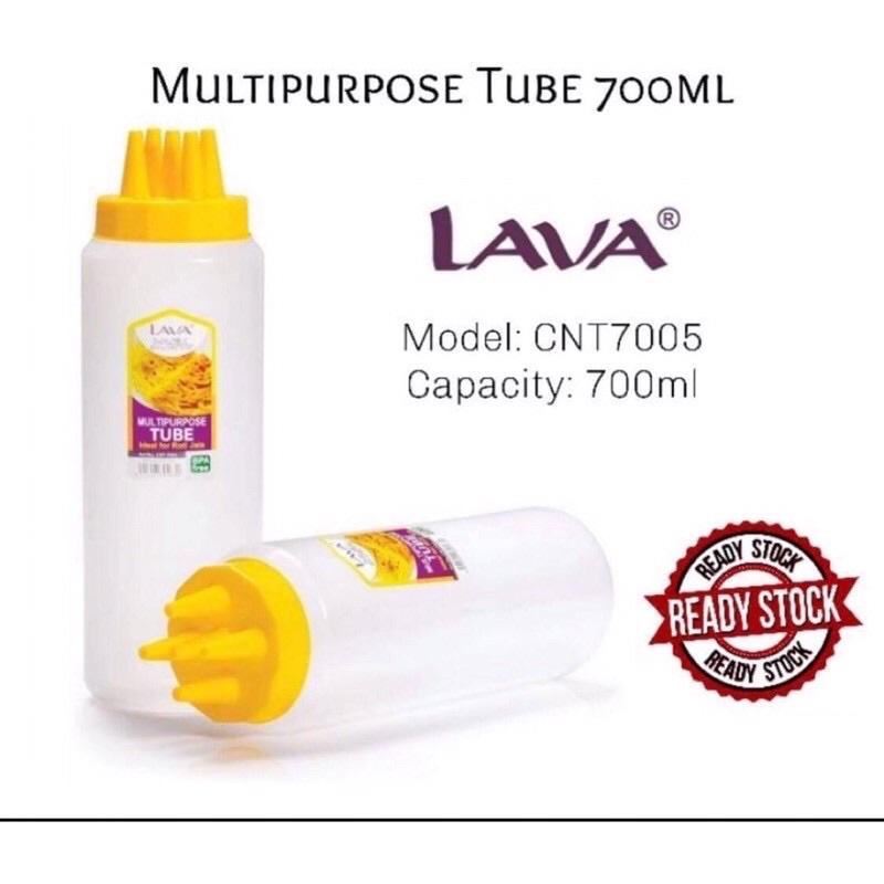 LAVA Multipurpose Triple Sauce & Spice Squeezer Tube Serbaguna (700ml ...