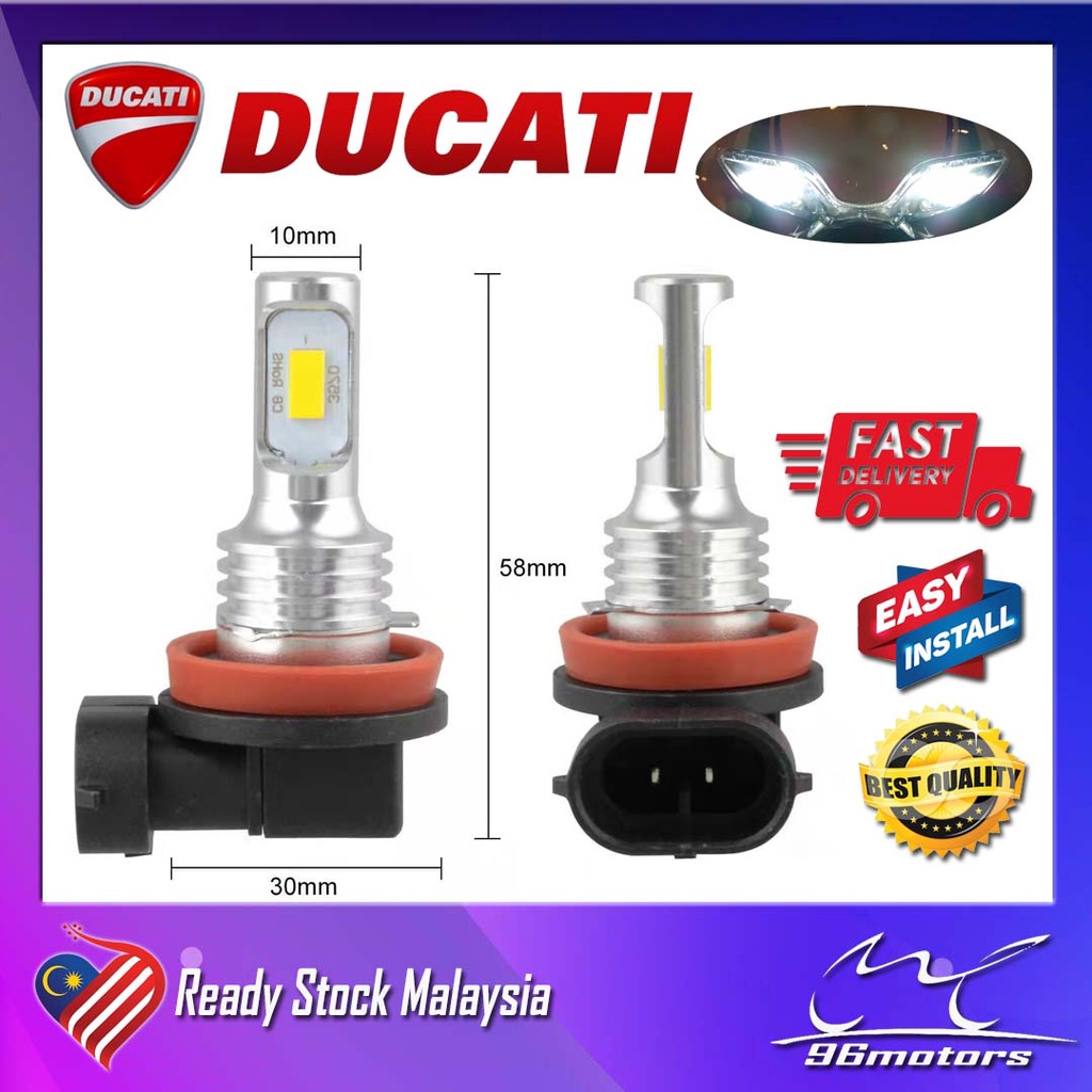 Ducati Motorcycle Headlight Bulb white 6000k 80w Led H11 For Monster795 ...