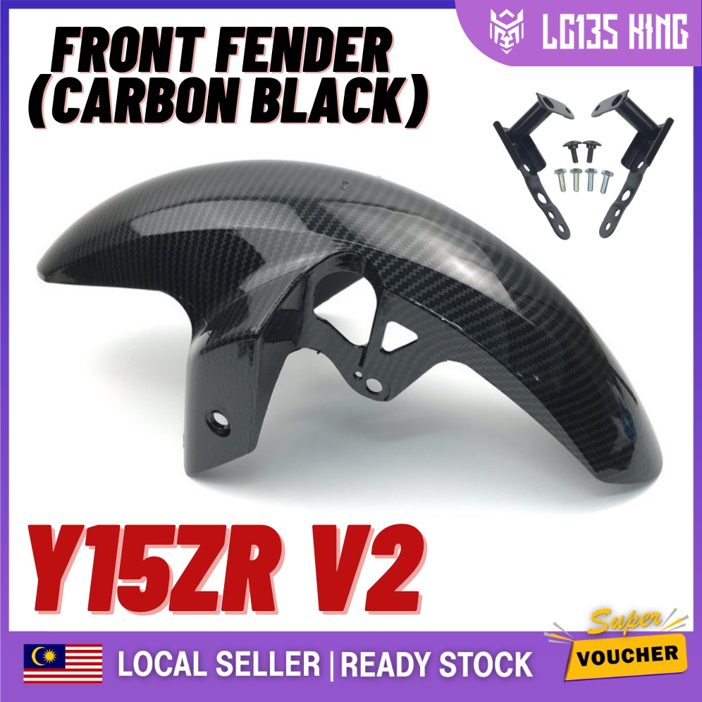 YAMAHA Y15 Y15ZR V1 V2 (CARBON BLACK) FRONT FENDER MUDGUARD DEPAN WITH ...