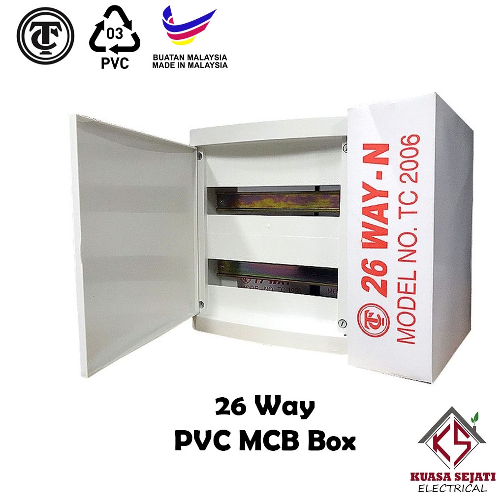 TC Surface PVC MCB DB BOX / 6 Way to 39 Way Consumer Unit / Consumer ...