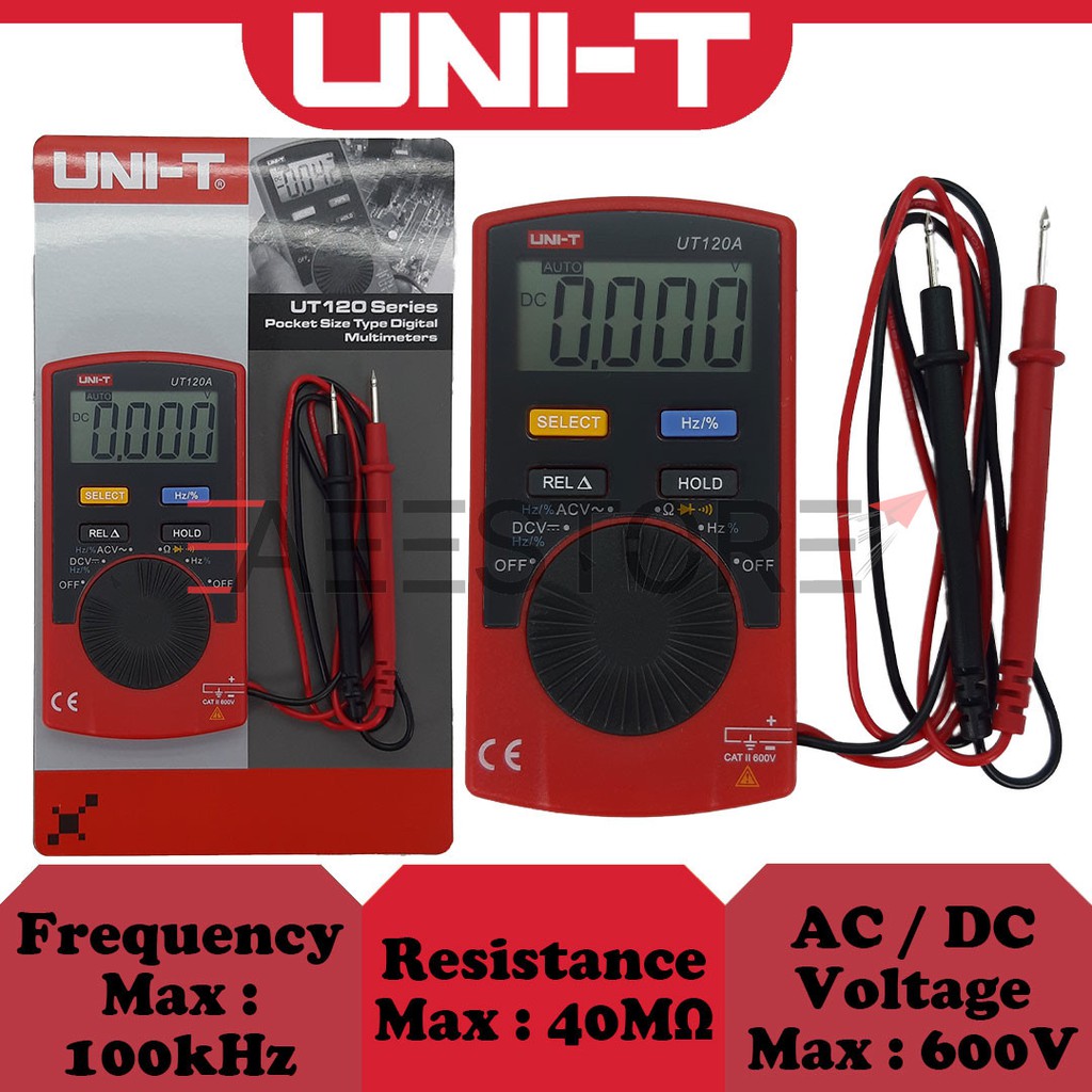 Uni-T UT 120 Series Pocket Size Digital Multimeter ( UT 120A / UT 120B ...