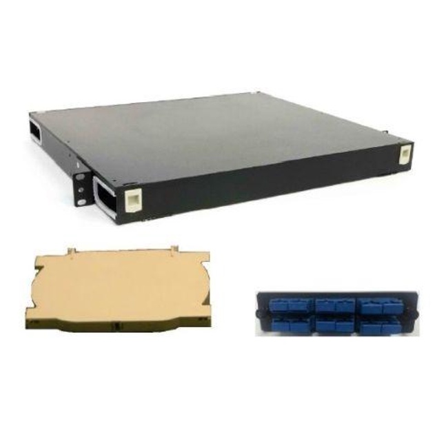 BELDEN AP100041 1U 2 Slots Rack Mount Patch Panel Including 1 X 24F ...