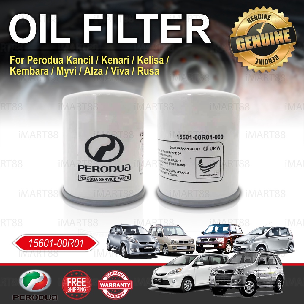 Original Perodua Oil Filter 15601-00R01-000 Penapis Minyak MYVI KANCIL ...