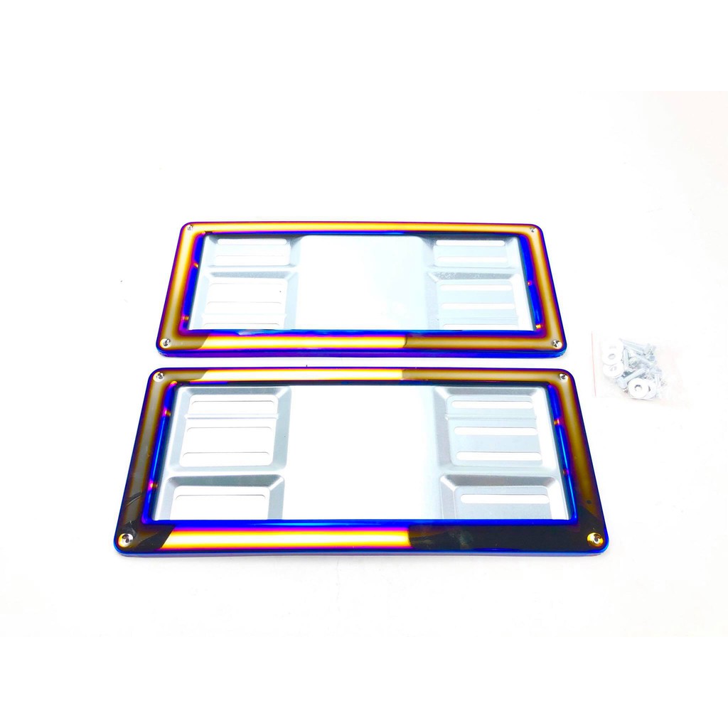 Original Thailand Design Blue Titanium Car Number License Plate Holder ...