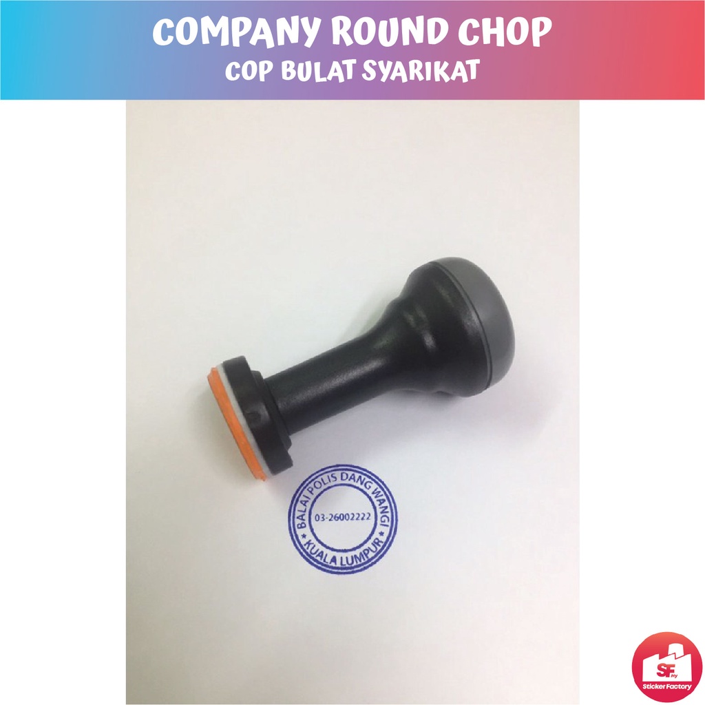 Rubber Stamp Round Company/Office Rubber Stamp/Company Cop getah nama ...
