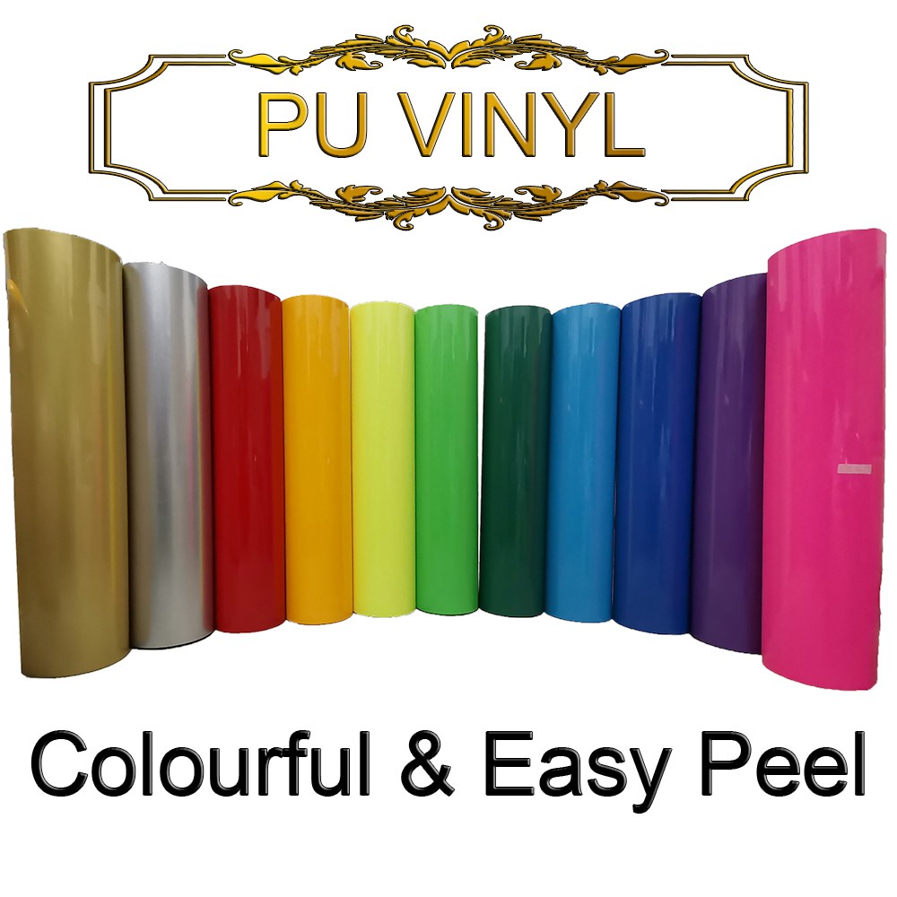 [READY STOCKS] PU Vinyl [Jenis Easy Peel] Heat Press Material / Heat ...
