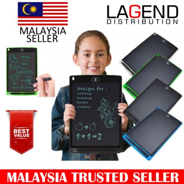 LCD Writing Wordpad Digital Drawing Electronic Pads Kids Gift | Shopee ...