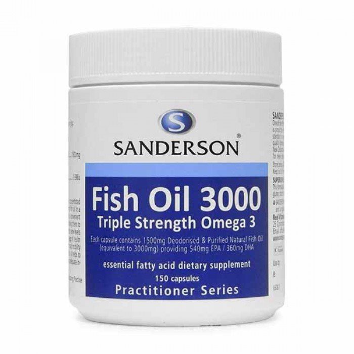 SANDERSON Super High Strength Fish Oil 3000mg New Zealand [Local Ready ...