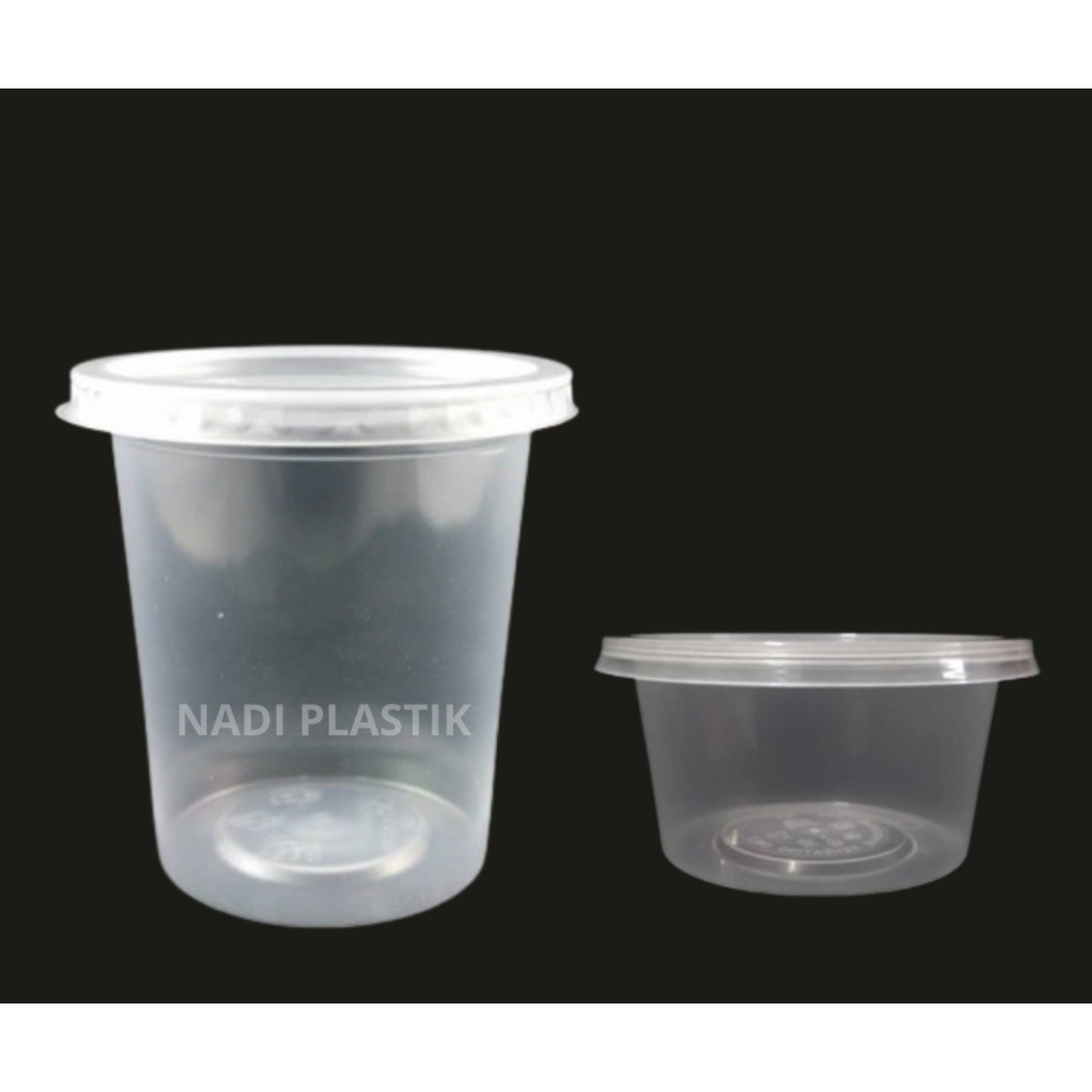 EC 8oz /4oz Bekas Dadih / Jelly / PP Round Plastic Container with Lid ...