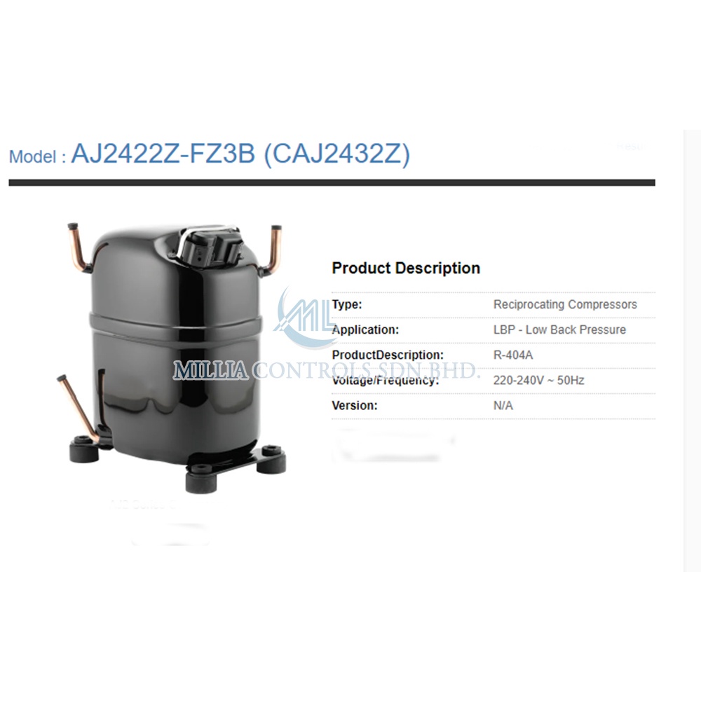 FRANCE TECUMSEH CAJ2432Z COMPRESSOR | Shopee Malaysia