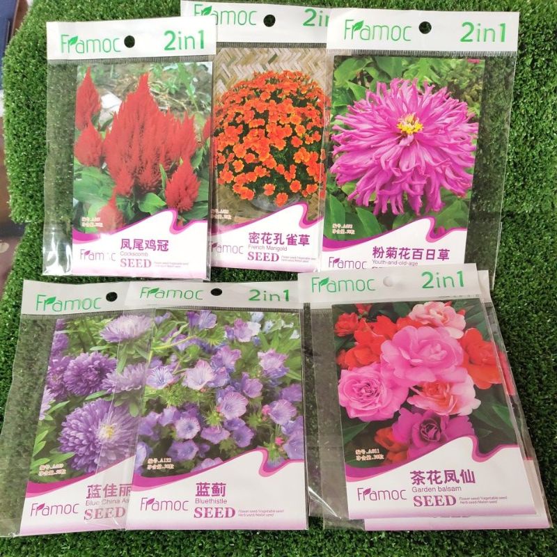 pelbagai benih bunga taman variety flower seed garden | Shopee Malaysia