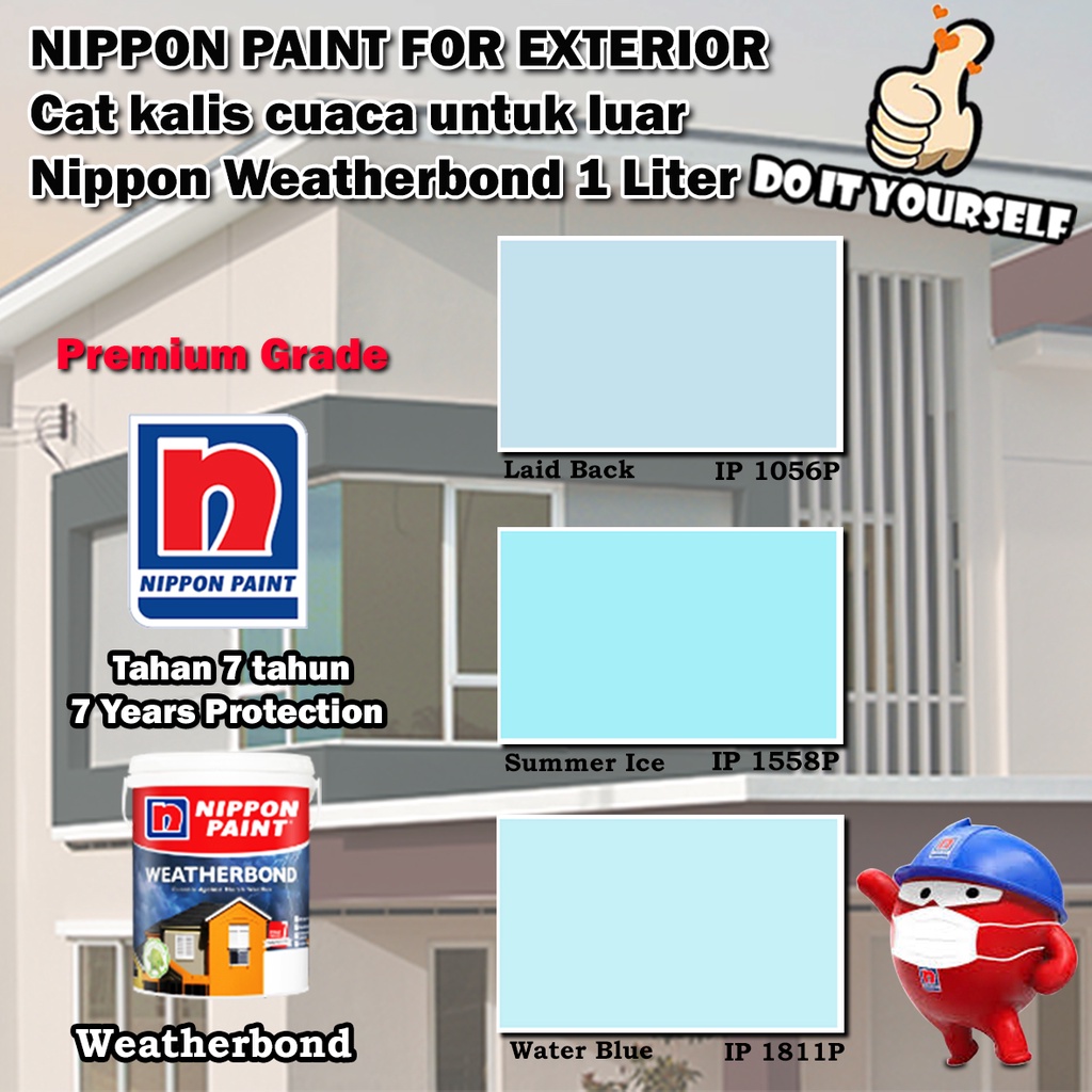 Nippon Paint Weatherbond Exterior collection 1 Liter Laid Back 1056P ...