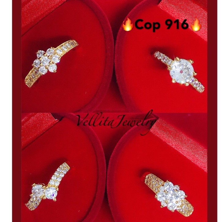 [VJ]Cop916 Ring “Diamond CZ” Anniversary, Engagement Ring 999.9 Bangkok ...