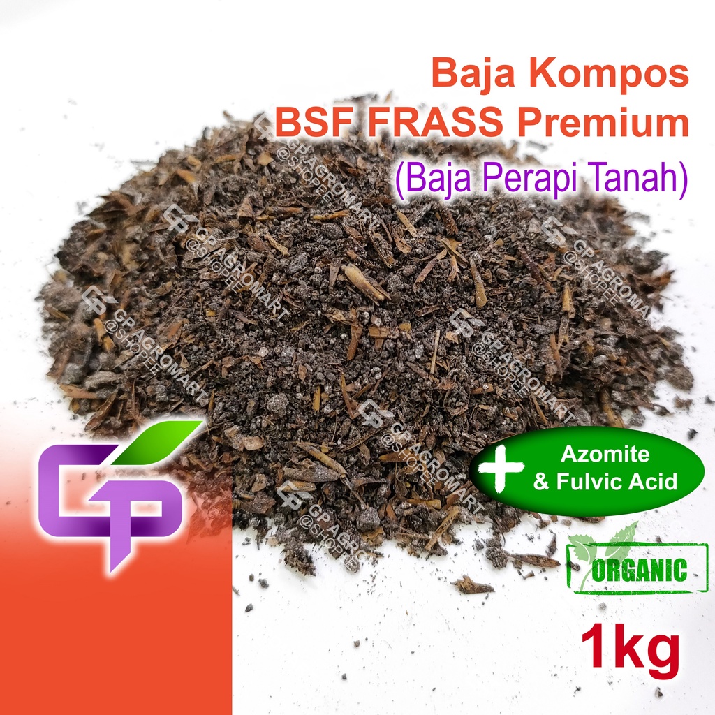 [ORGANIK] 1kg HYBRIX Baja Kompos FRASS BSF Premium Black Soldier Fly ...