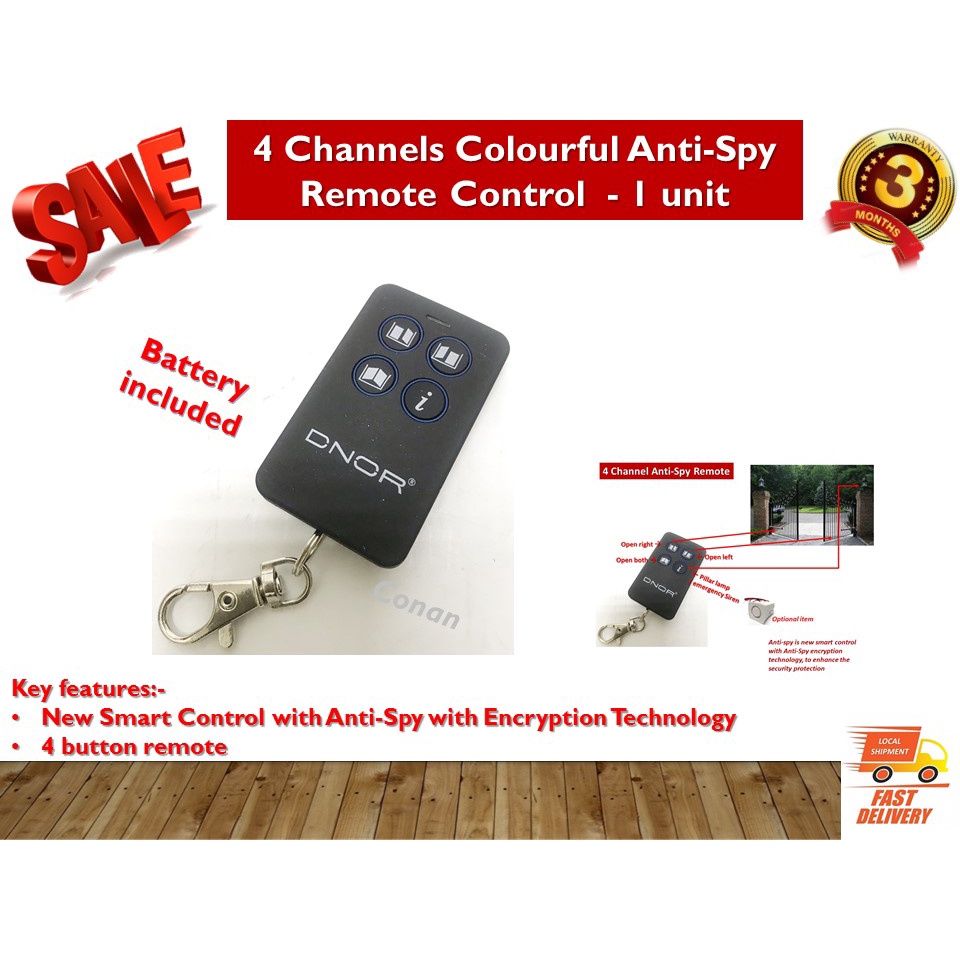 4 Channels 433mhz Anti-Spy Remote Control - 1 Unit Only | Shopee Malaysia