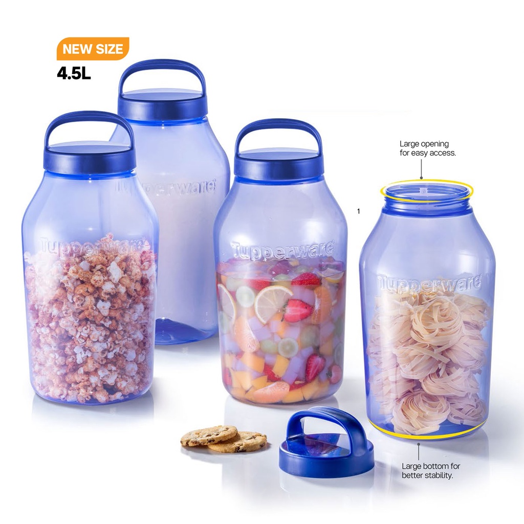 Tupperware Universal Jar 4.5L (Blue) / Universal Jar 3.0L (Green ...