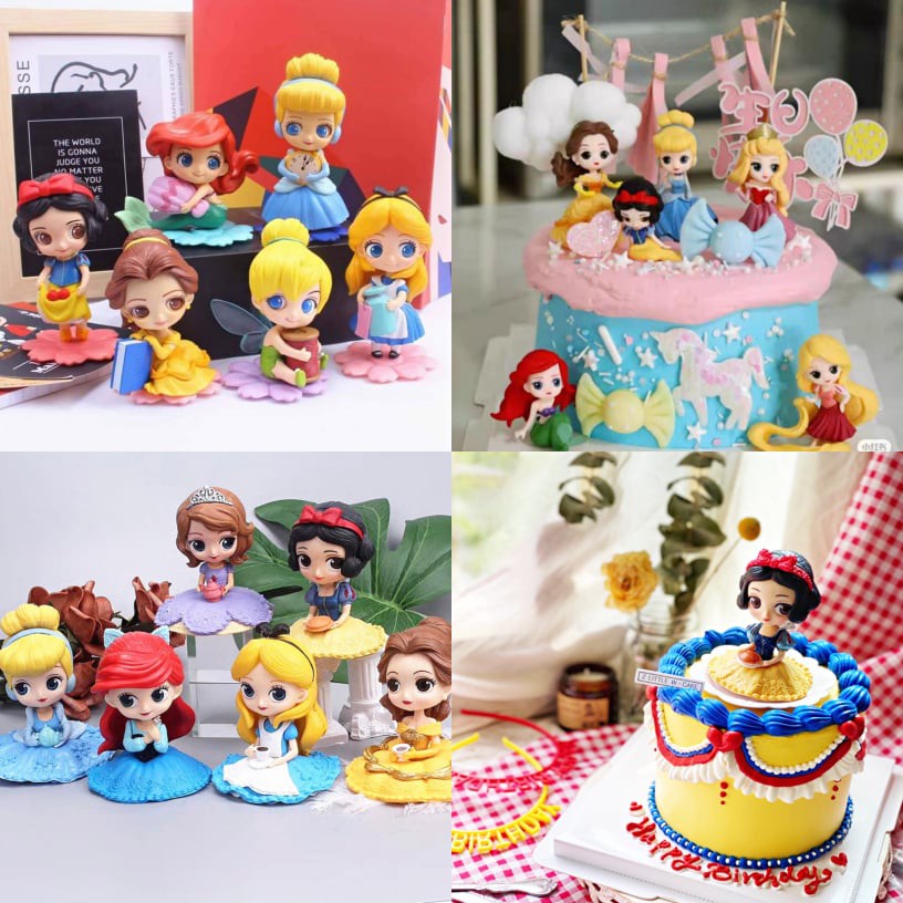 Q Princess PVC Action Figure Toys Cake Decoration Cake Topper ...