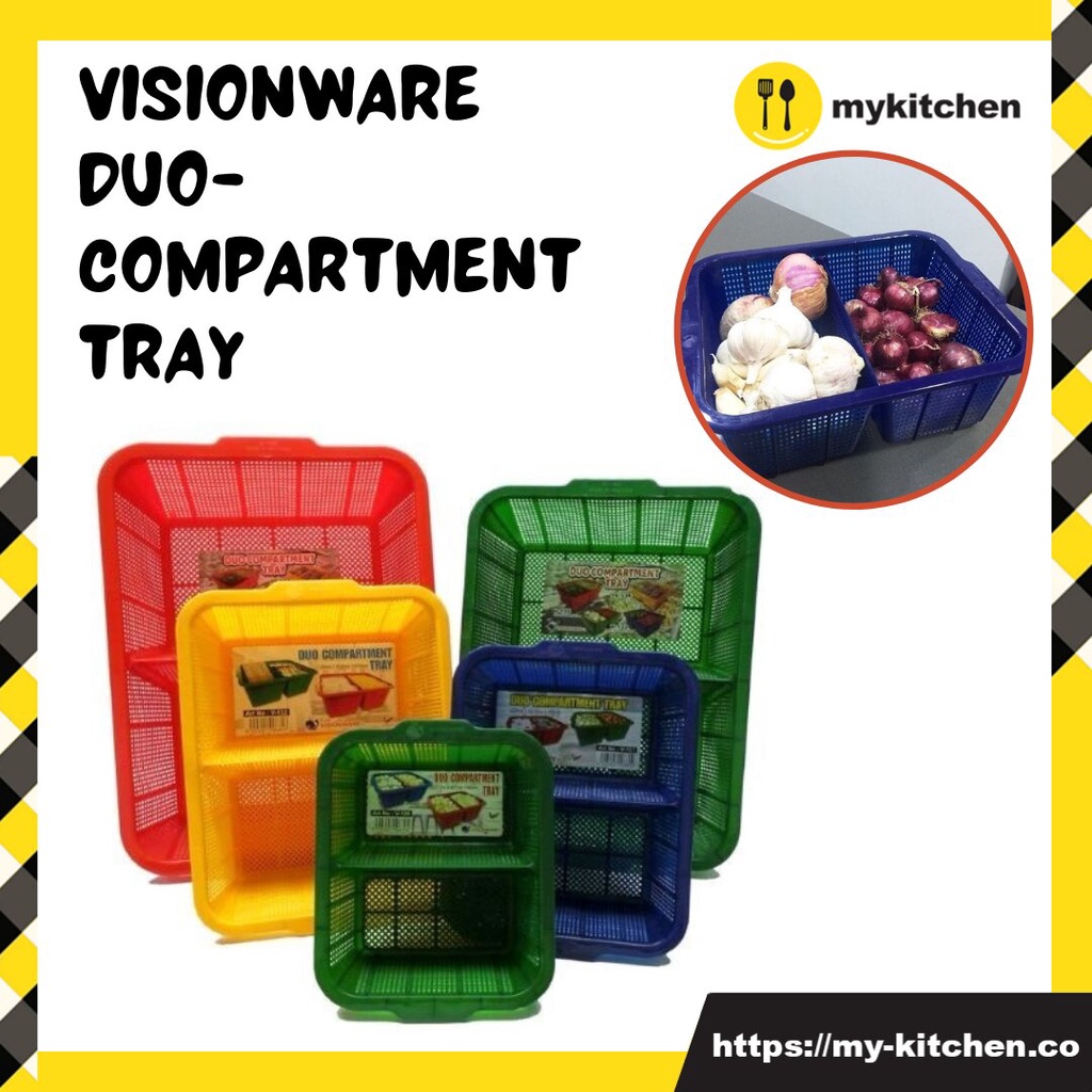 [MY KITCHEN] Visionware Duo Compartment Tray Multipurpose Basket Duo ...
