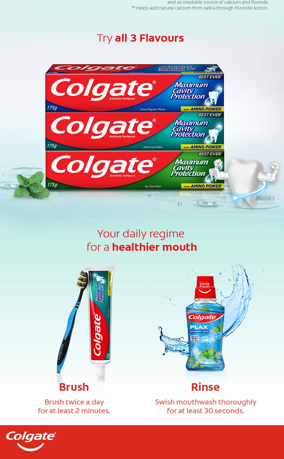 Colgate Maximimum Cavity Protection Fresh Cool Mint 50g + Colgate Extra ...