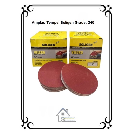 400 SOLIGEN TEMPEL SANDING - 4" INCH 100MM ROUND SANDING | Shopee Malaysia