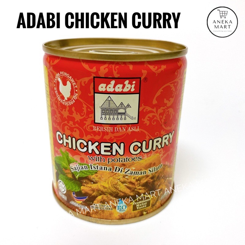 Adabi Kari Ayam dengan Ubi Kentang/Adabi Chicken Curry Canned Tin Kari ...