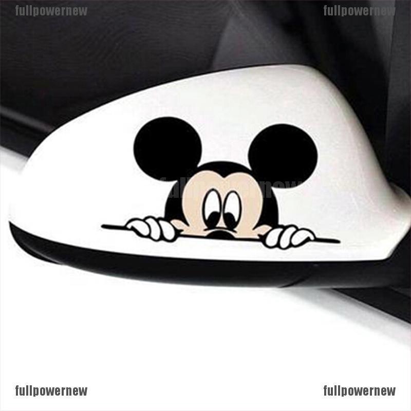 FU⊰1Pc Cute mickey mouse peeping car stickers rearview mirror decals 14 ...