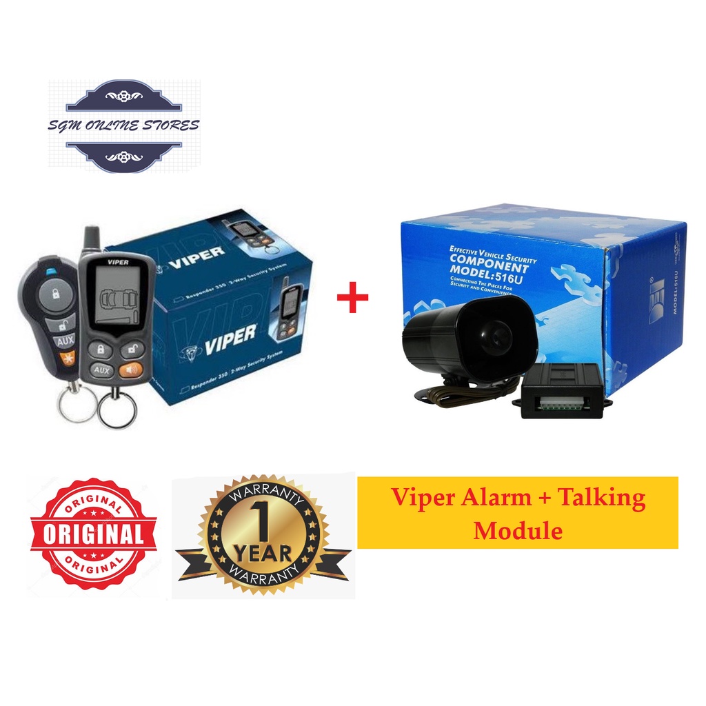 Viper Responder 350 + 516U Universal Voice Module Car Alarm | Shopee ...