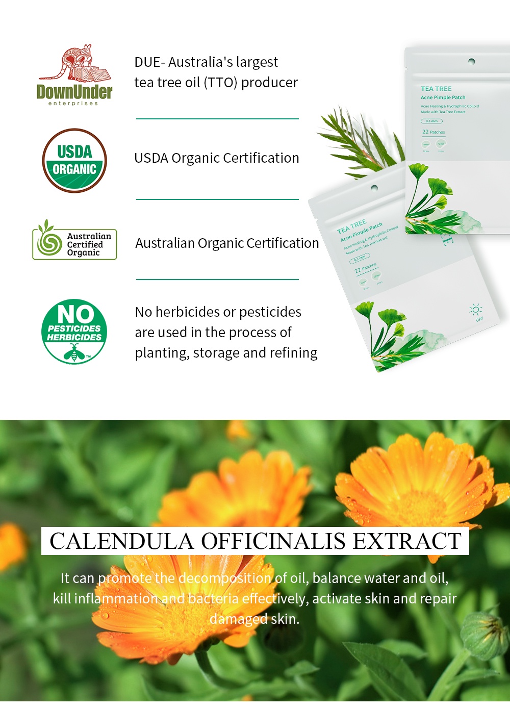 BREYLEE Tea Tree Acne Pimple Patch Remover Treatment Skincare Daily Use ...