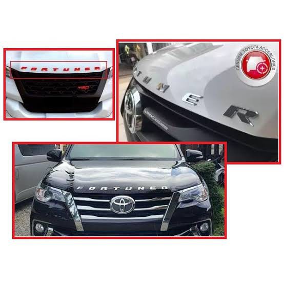 MESIN Fortuner Letter EMBLEM FORTUNER Engine Hood EMBLEM FORTUNER ...