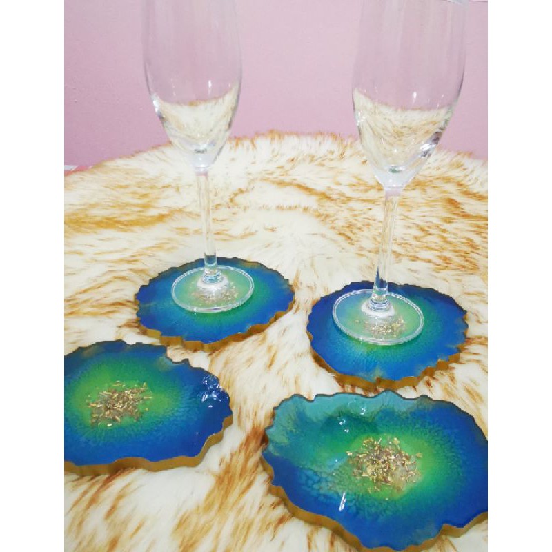 Handmade Epoxy Resin Coaster / Alas Cawan | Shopee Malaysia
