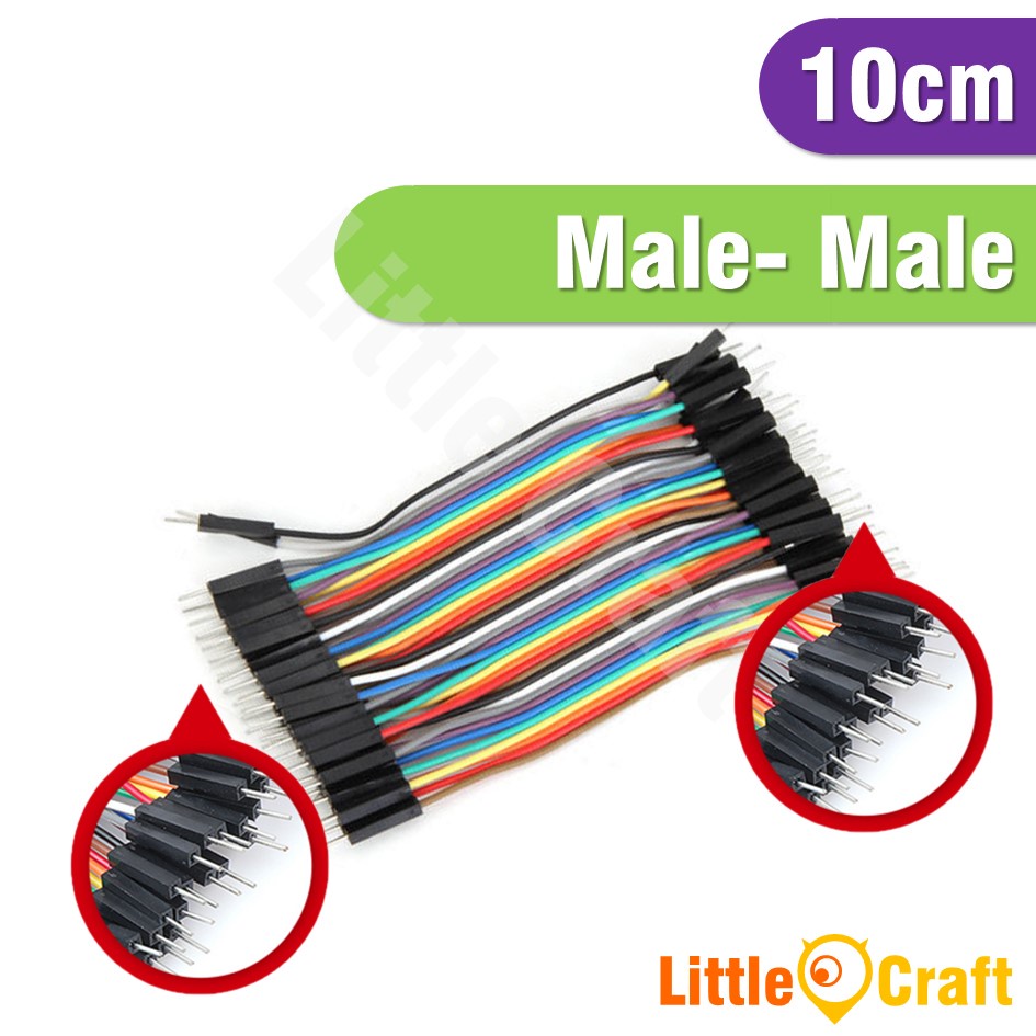 Arduino Dupont Jumper Wire 40 Way 2.54mm 10cm 20cm 30cm Male to Male ...