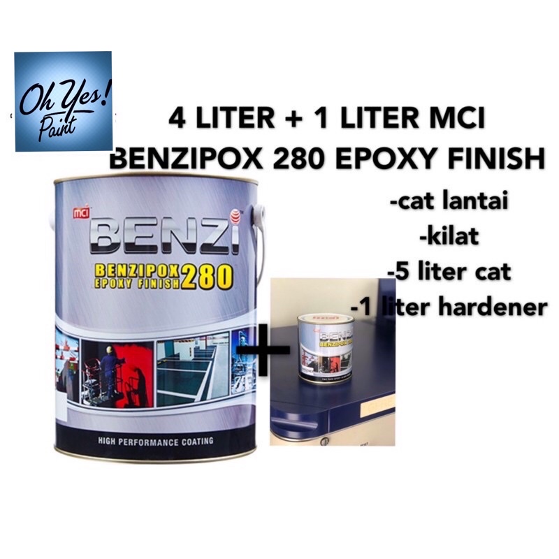 5 LITER+1 LITER MCI BENZIPOX 280 EPOXY FINISH (cat lantai rumah ...