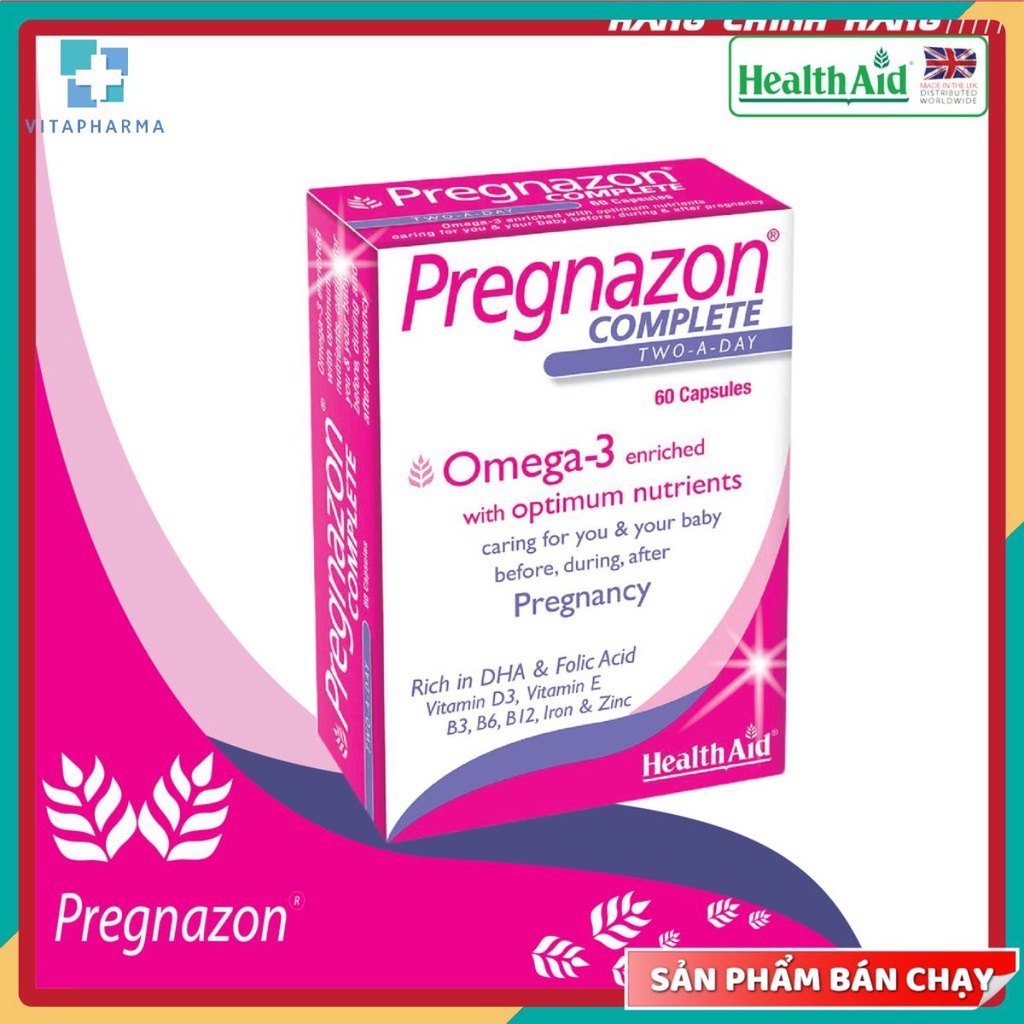 [ Vitapharm ] Pregnazon Complete Omega-3 pregnancy supplements (Box of ...