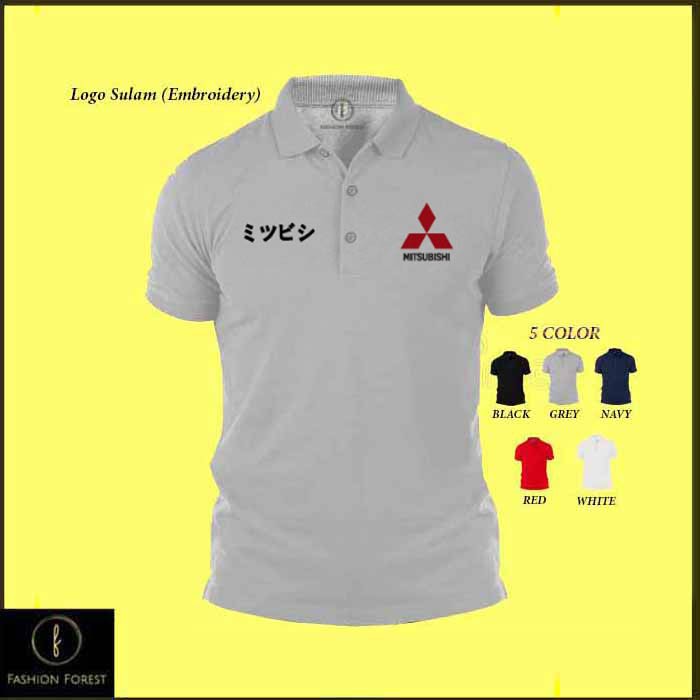 Polo Classic T Shirt Mitsubishi Japanese Design LOGO FASHION SPORTS ...