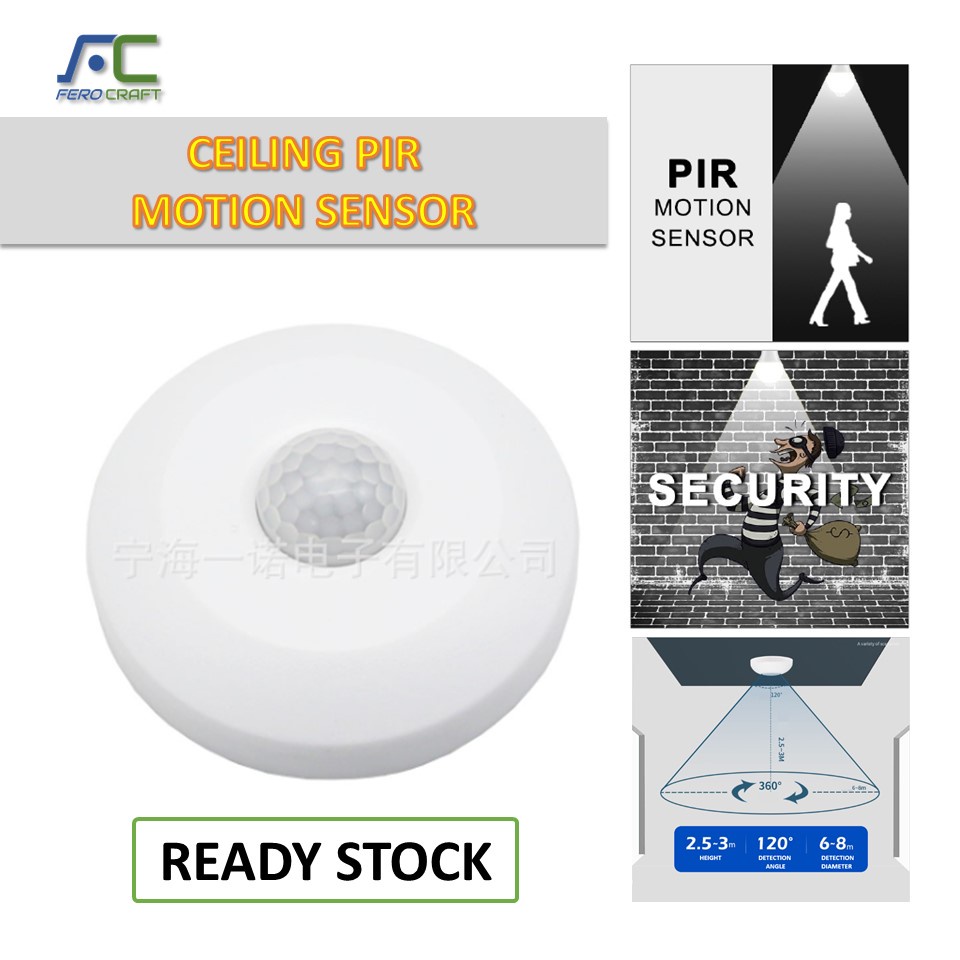 110V-240V Movement Ceiling Infrared Body PIR Motion Sensor Detector ...