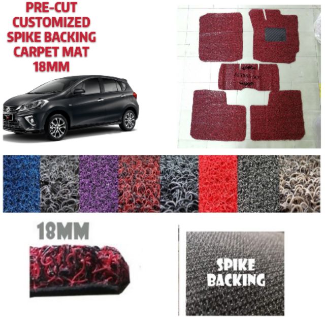 PERODUA MYVI 2018 - 2024 CUSTIMIZED CAR COIL FLOOR MAT CARPET SPIKE ...