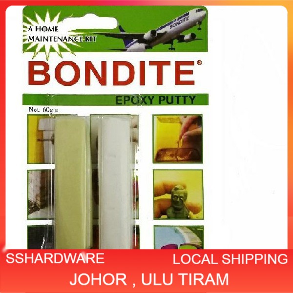 BONDITE EPOXY PUTTY ADHESIVE (Bonds to WET and DRY surfaces, Cures ...