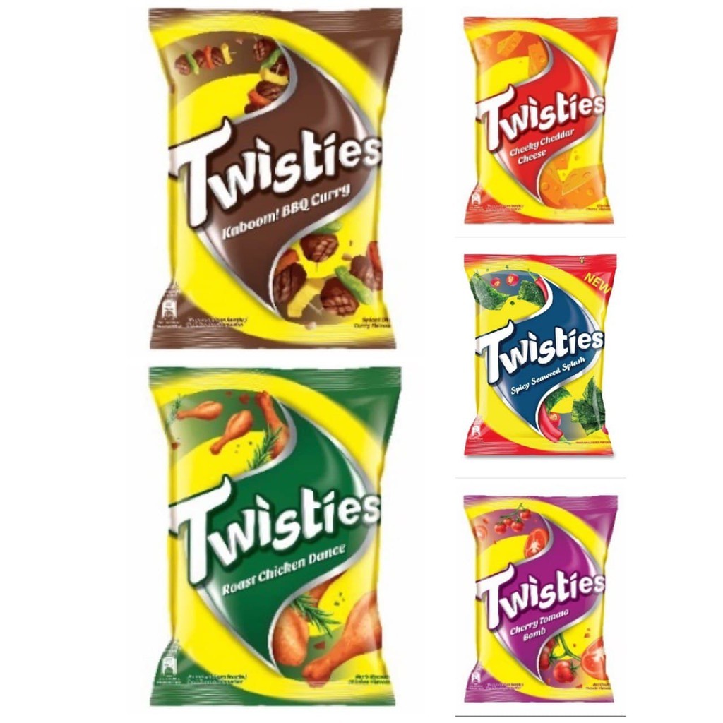 Twisties 60gm (BBQ Curry / Cheeder Cheese / Tomato / Chicken /Spicy ...