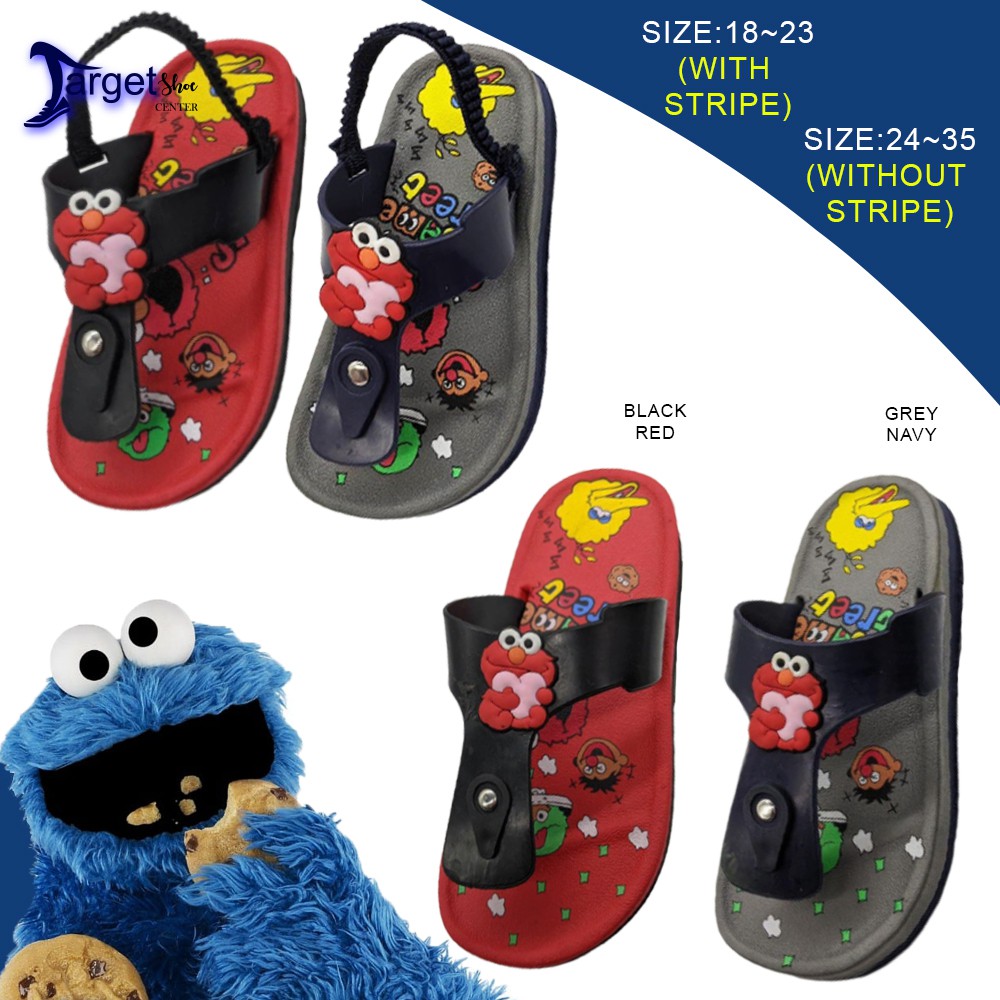 Cartoon Elmo Cute Monster Slipper Flip Flop For Toddler Little Kids ...