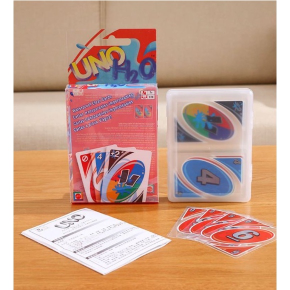 UNO H2O Waterproof Clear Game Playing Card Family Fun Toy Games Gift ...